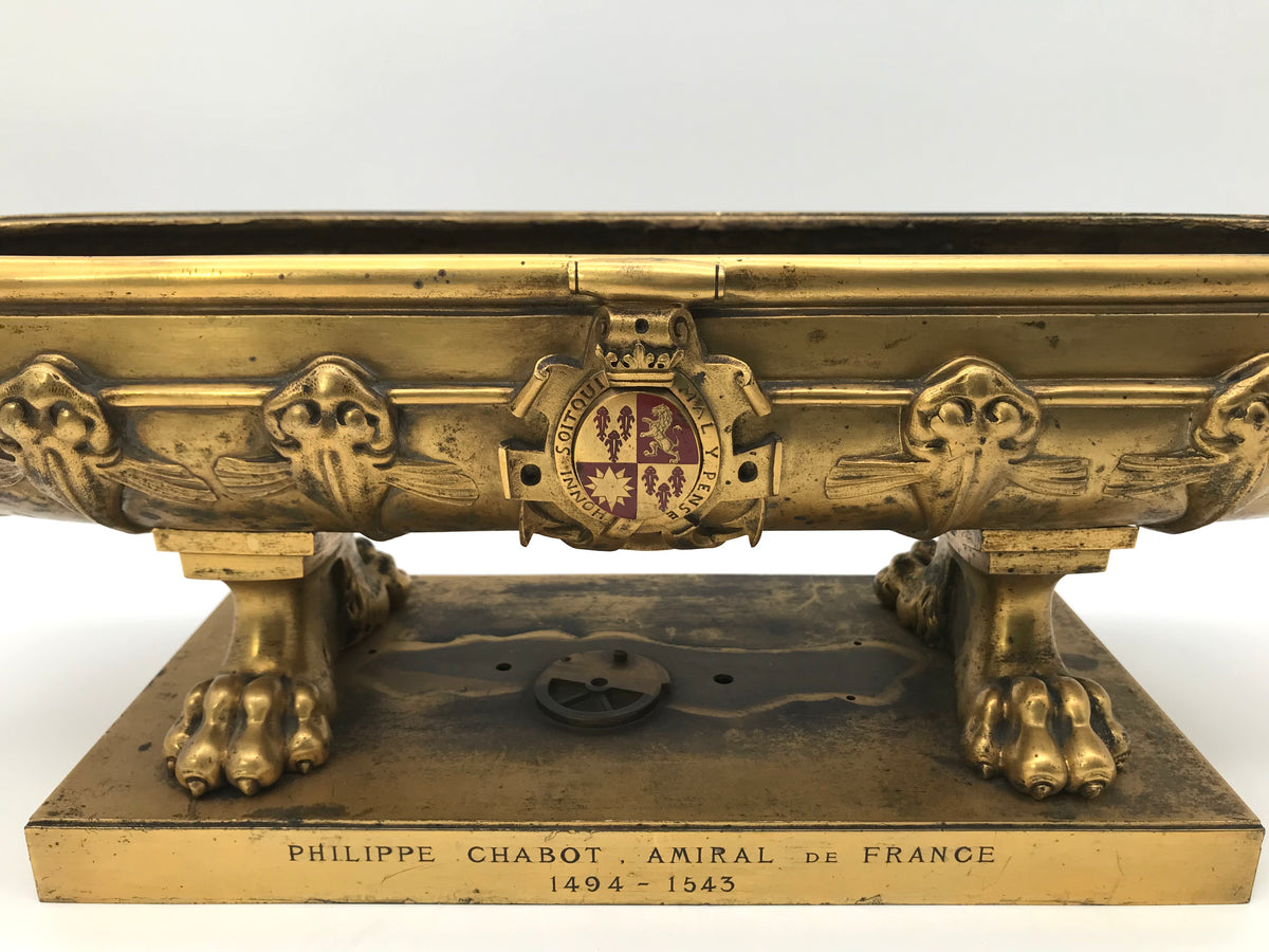 Bronzefigur des Grabmals des französischen Admirals Philippe Chabot ...